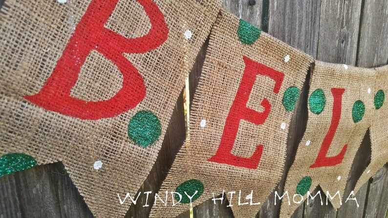 BELIEVE Burlap Banner Christmas Holiday Decoration - Etsy