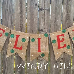 BELIEVE Burlap Banner Christmas Holiday Decoration - Etsy