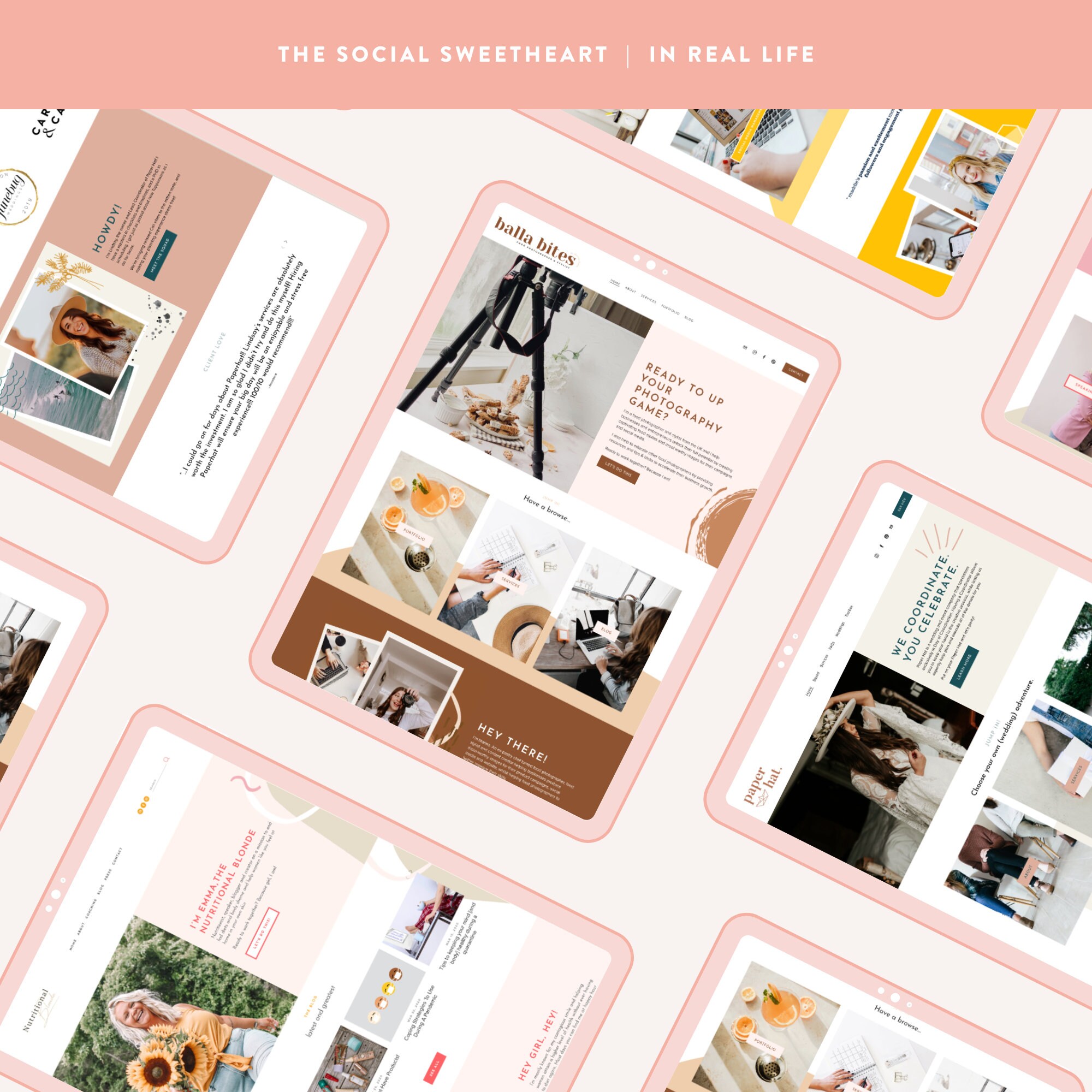 SQUARESPACE 7.1 WEBSITE TEMPLATE Design: the Social Sweetheart | Etsy