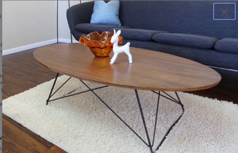 Mid Century Cats Cradle Coffee Table Base Raw Steel Base | Etsy