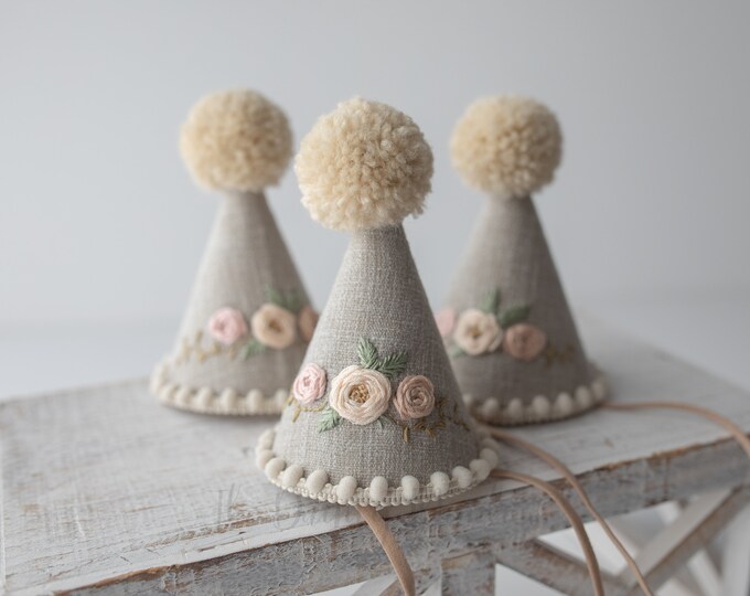 PARTY HAT Floral Spring. Party Hat. Birthday Hat. Photo Prop - Etsy