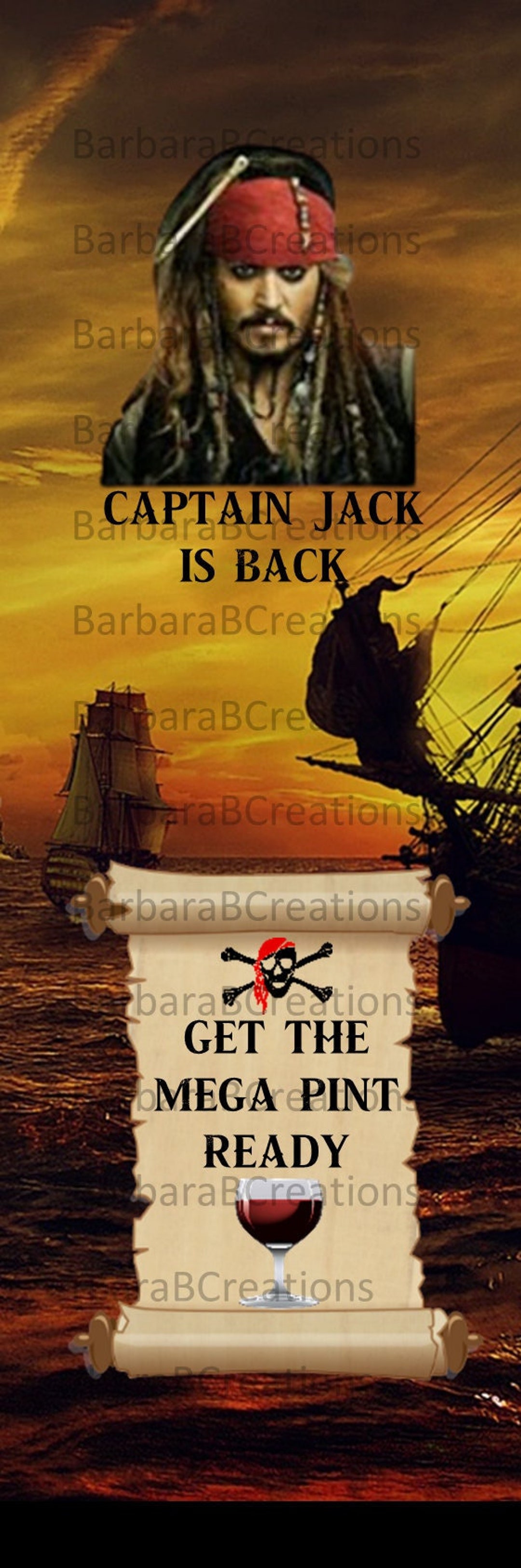 Pirates of the Caribbean Mega Pint Pen Wrap - Etsy