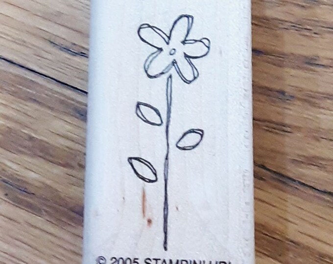 Small Sketched Daisy Flower Rubber Stamp Retired From Stampin’ Up - Etsy