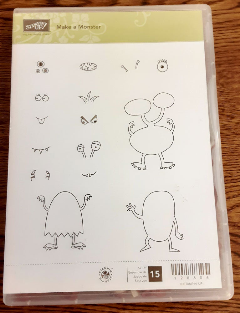 Make a Monster Rubber Stamp Set Retired From Stampin Up - Etsy