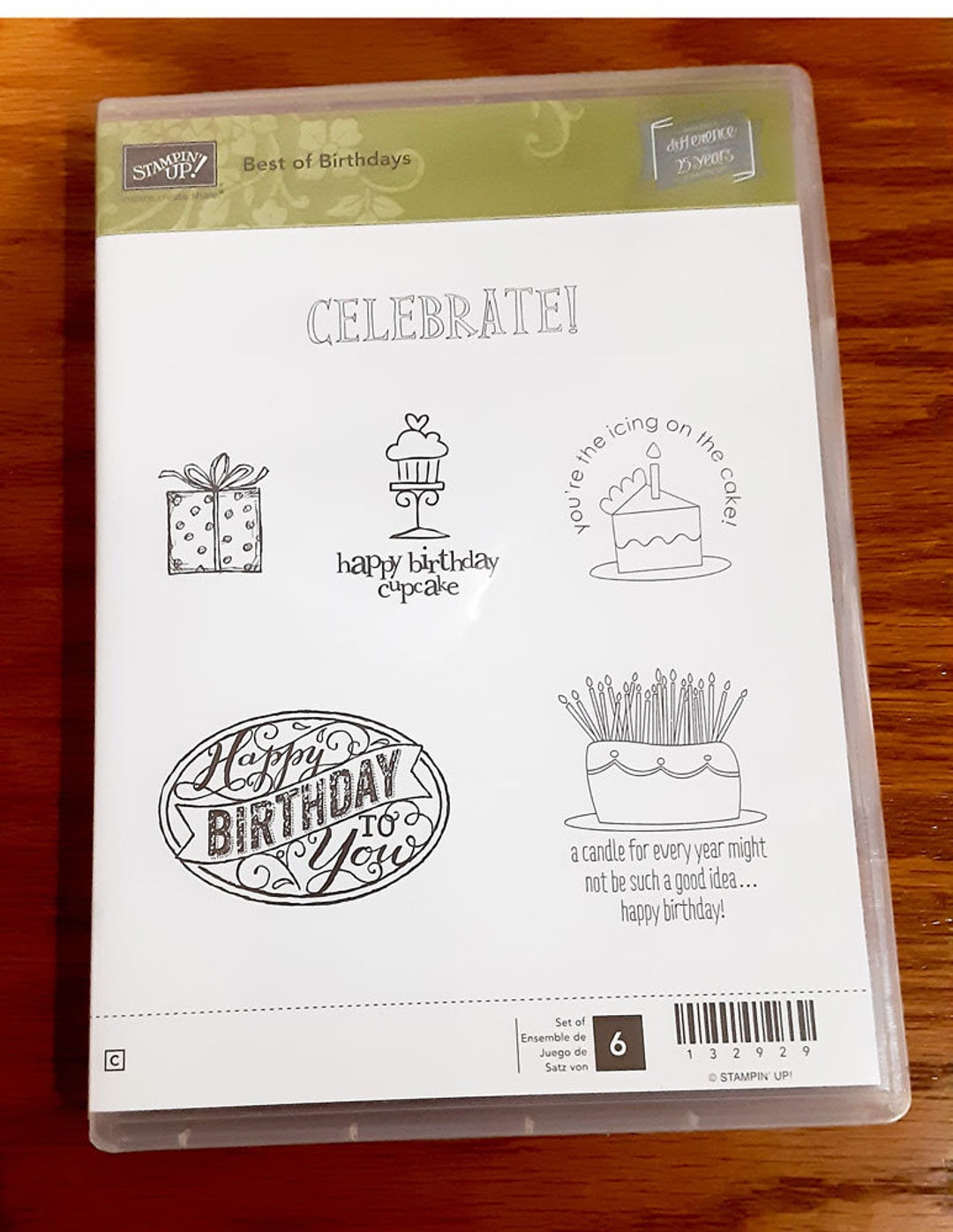 Best of Birthdays 25 Anniversary Rubber Stamp Set Retired From Stampin ...