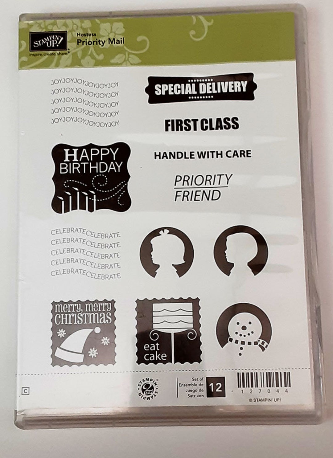 Priority Mail Clear Mount Rubber Stamp Set Retired From Stampin Up - Etsy