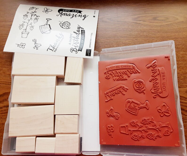 Springtime Stroll Rubber Stamp Set Retired From Stampin Up - Etsy