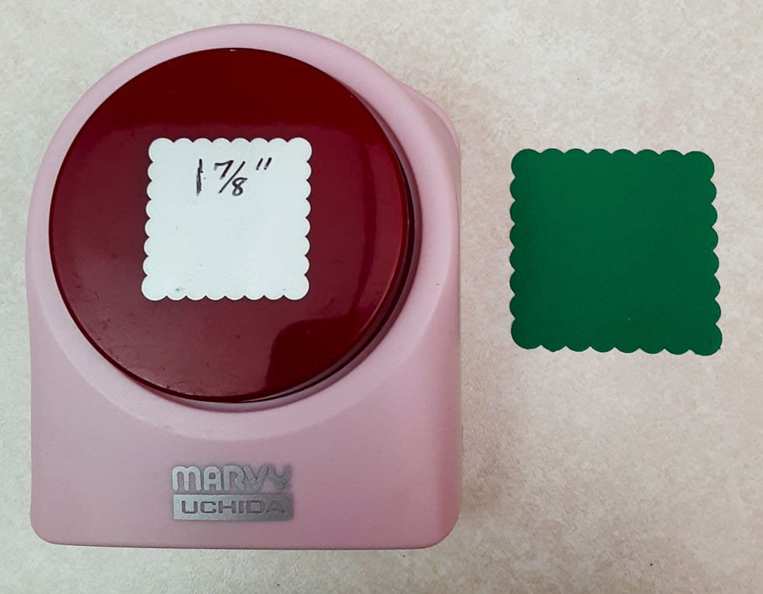 Large 1 7/8 Inch Scalloped Square Paper Punch From Marvy Uchida - Etsy
