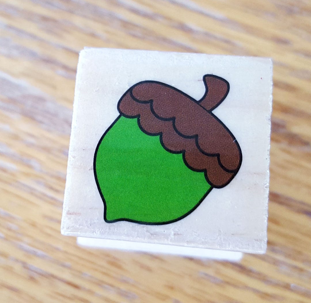 Acorn Rubber Stamp - Etsy
