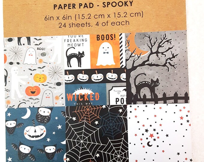 Spooky Halloween Designer Paper Pad From Ms.sparkle & Co - Etsy