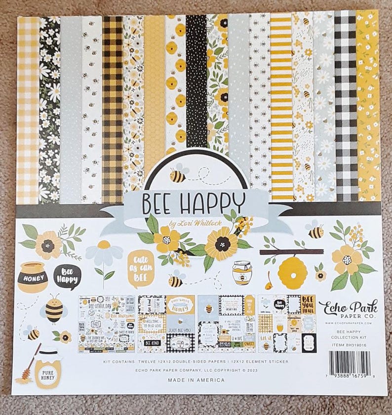 Bee Happy Collection Kit From Echo Park Paper Co. - Etsy