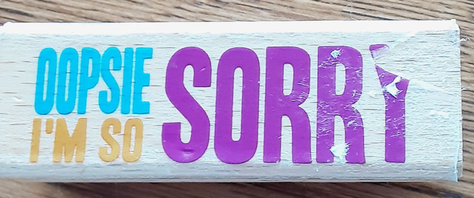 Oopsie Im so Sorry Rubber Stamp From Studio G - Etsy