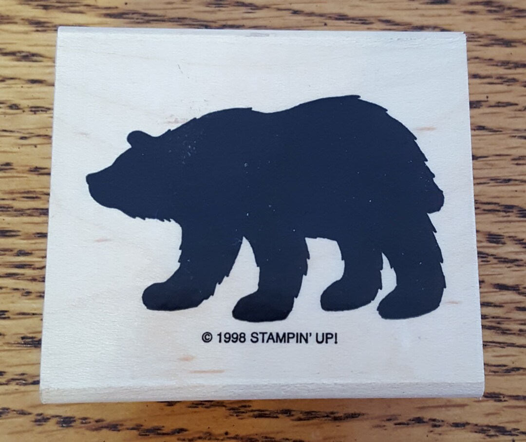 Bear Shadow Rubber Stamp Retired From Stampin Up - Etsy