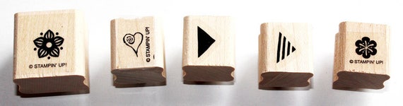 Set 8 Mini Stamps Word Rubber Stamps Retired From Stampin Up | Etsy