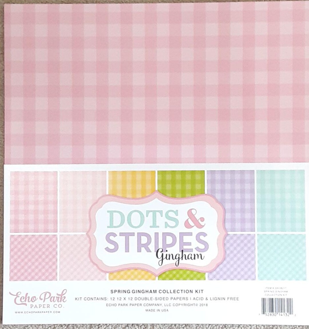 Dots and Stripes Spring Gingham Collection Kit From Echo Park Paper Co ...