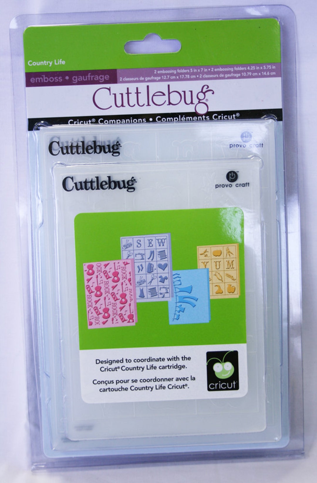 Country Life Set of 4 Embossing Folders From Cricut Cuttlebug - Etsy