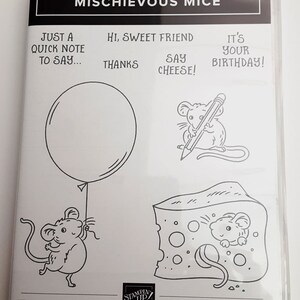 Mischievous Mice Cling Clear-mount Rubber Stamp Set Retired From ...