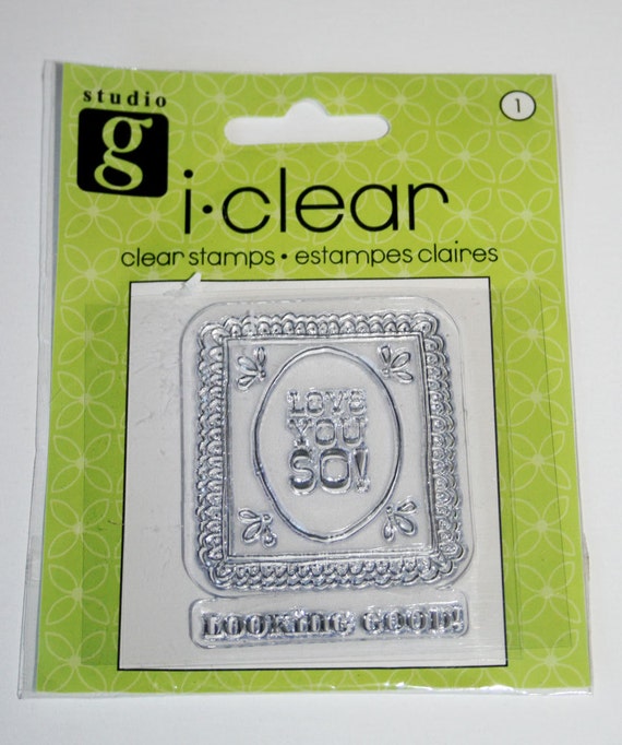 Love You so Frame Clear Mount Rubber Stamp Set From Studio G | Etsy