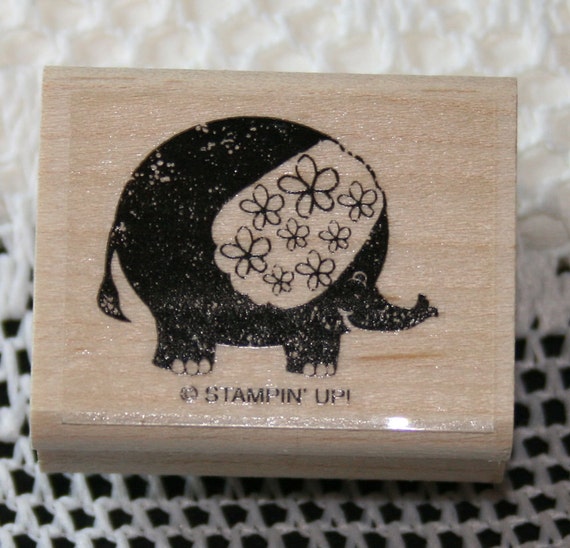 Elephant Rubber Stamp retired from Stampin Up | Etsy