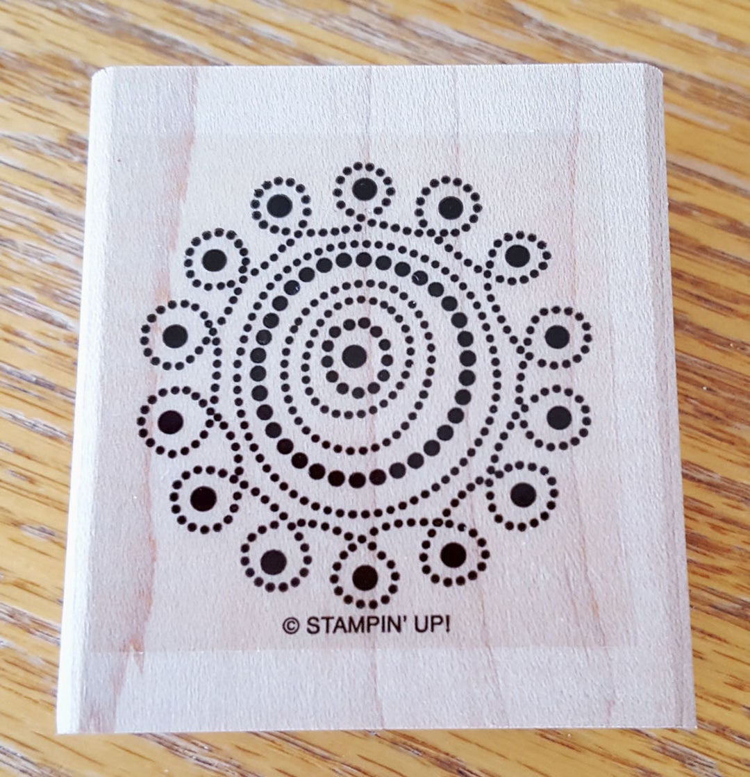 Dotted Flower Design Rubber Stamp Retired From Stampin Up - Etsy