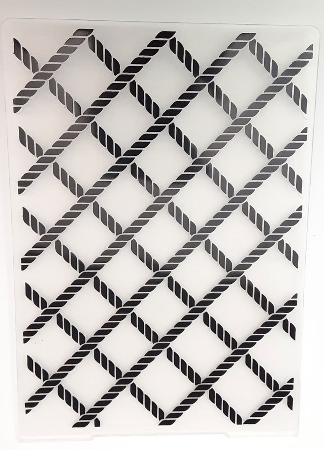 A2 Criss-cross Ropes Embossing Folder - Etsy