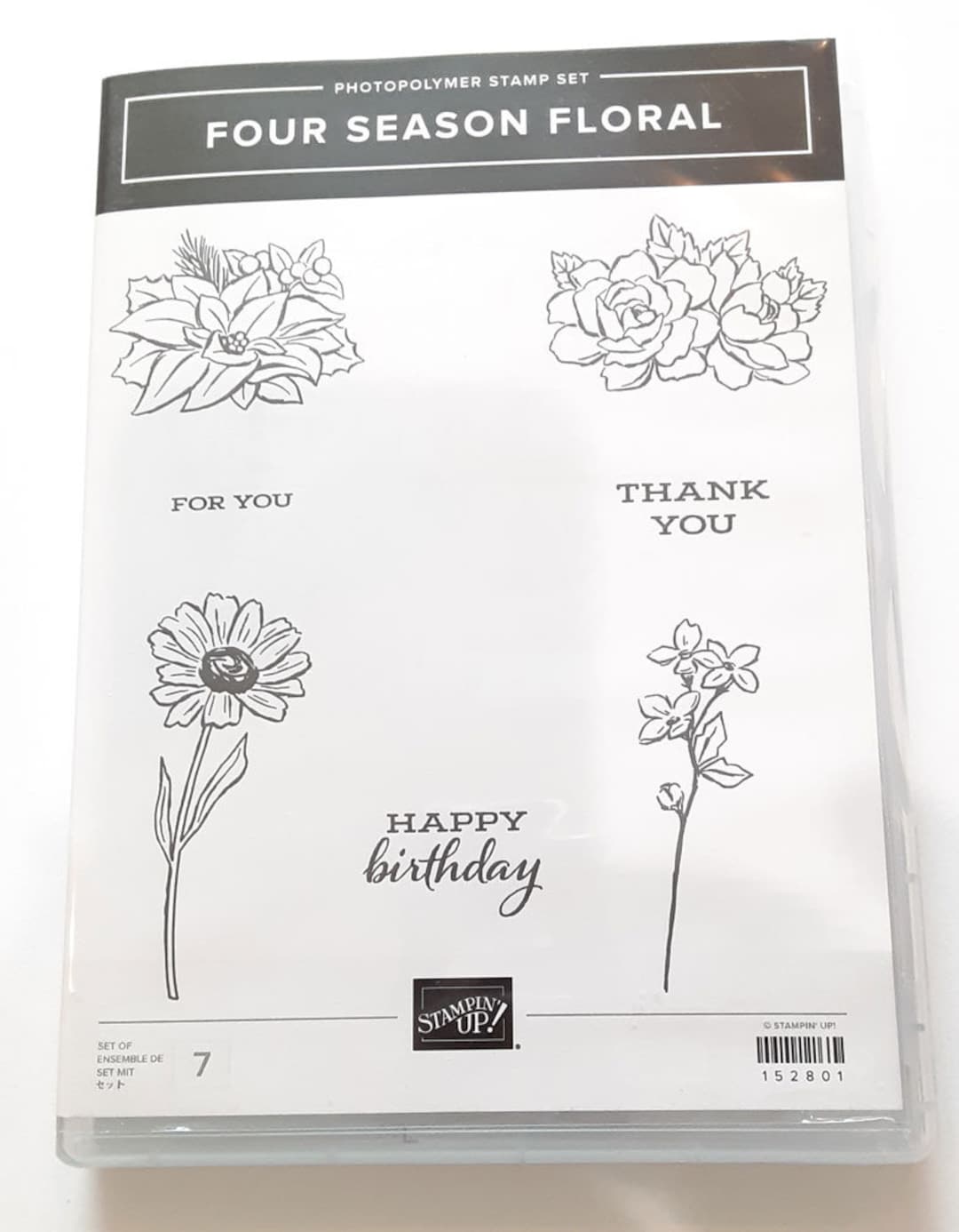 Four Seasons Floral Photopolymer Clear-mount Rubber Stamp Set Retired ...