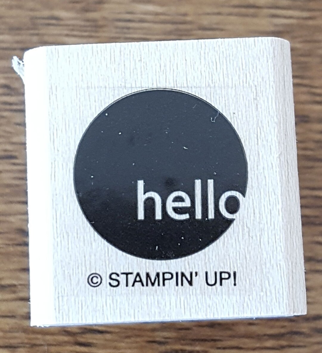 Hello Circle Rubber Stamp Retired From Stampin Up - Etsy