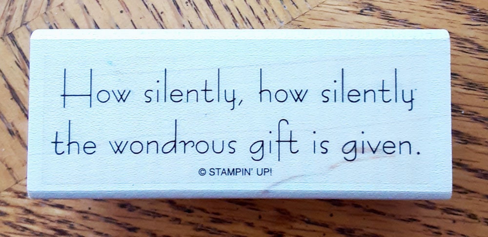 How Silently How Silently The Wondrous Gift Is Given Rubber | Etsy