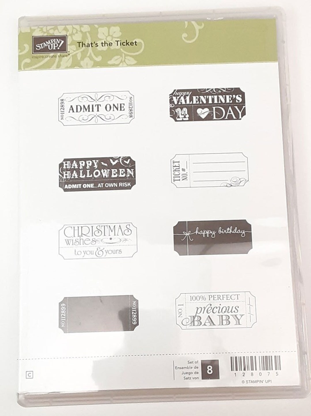 Thats the Ticket Clear-mount Rubber Stamp Set Retired From Stampin Up ...