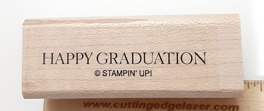 Happy Graduation Rubber Stamp Retired From Stampin Up - Etsy