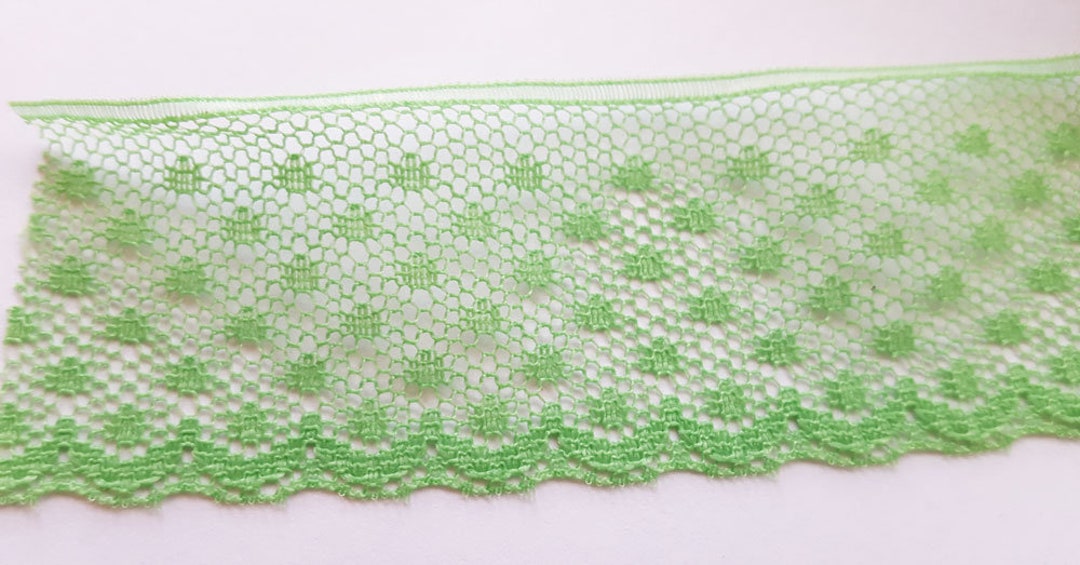 Cucumber Crush Dotted Lace Trim Ribbon Retired From Stampin Up - Etsy