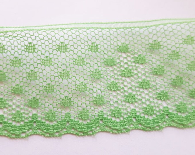 Cucumber Crush Dotted Lace Trim Ribbon Retired From Stampin Up - Etsy