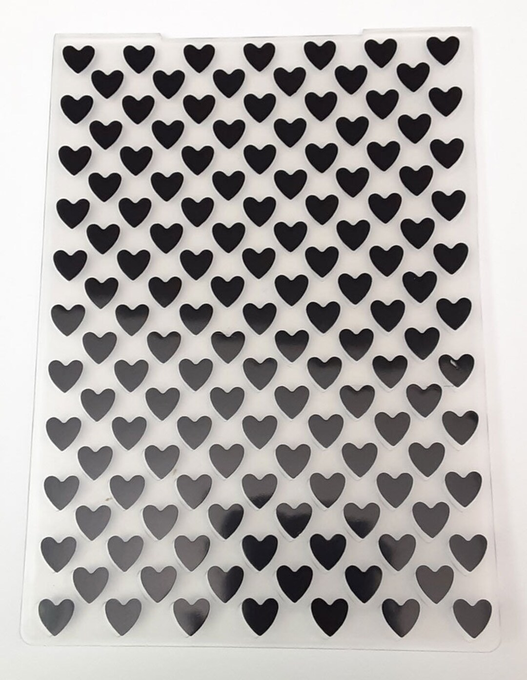 A2 Rows of Hearts Embossing Folder - Etsy