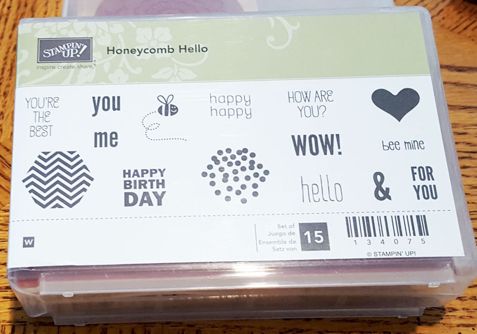 Honeycomb Hello Clear Mount Rubber Stamp Set Retired From Stampin Up - Etsy