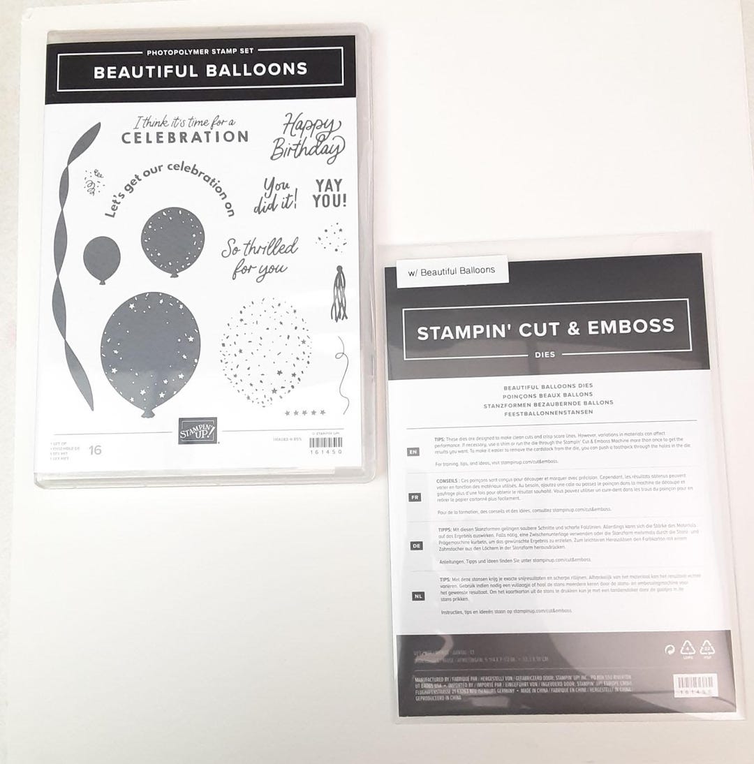 Beautiful Balloons Photopolymer Clear Mount Rubber Stamp Set With ...
