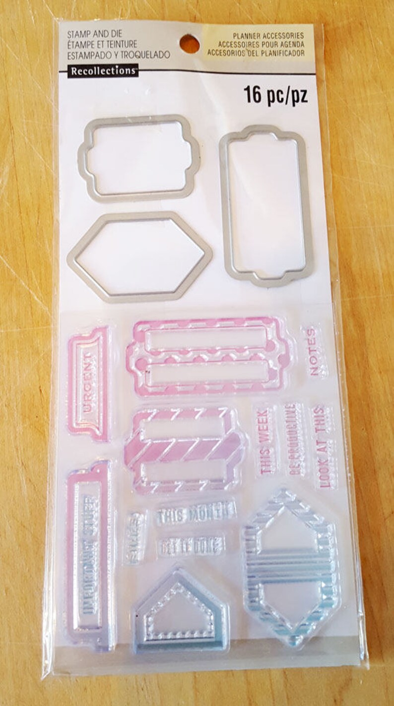 File Folder Clear Mount Stamps and Framelit Dies Set From Recollections ...