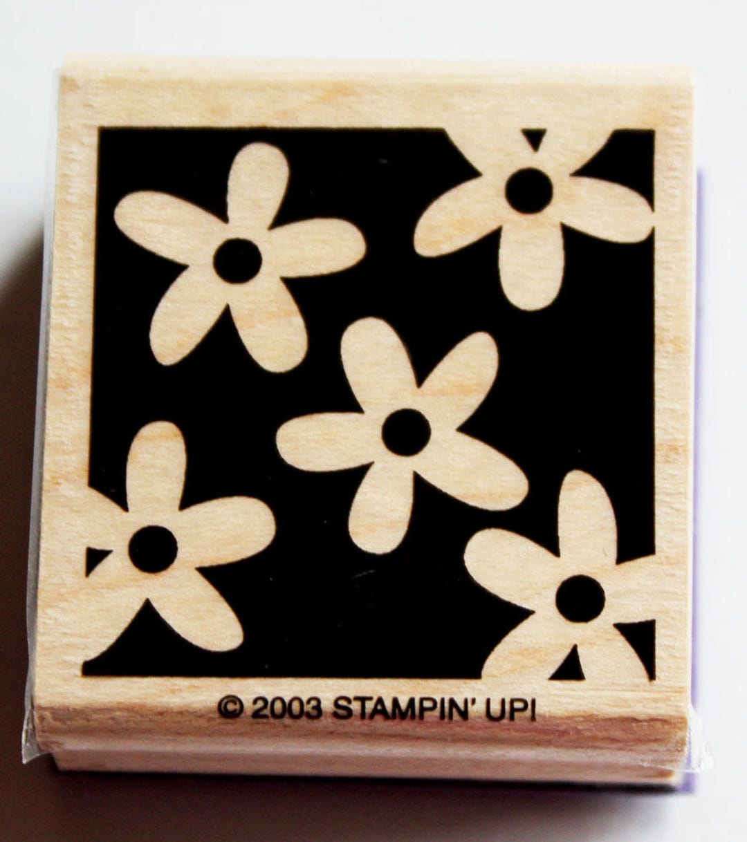 Shadow Stamp Five Daisy Flowers Rubber Stamp Retired From Stampin Up - Etsy