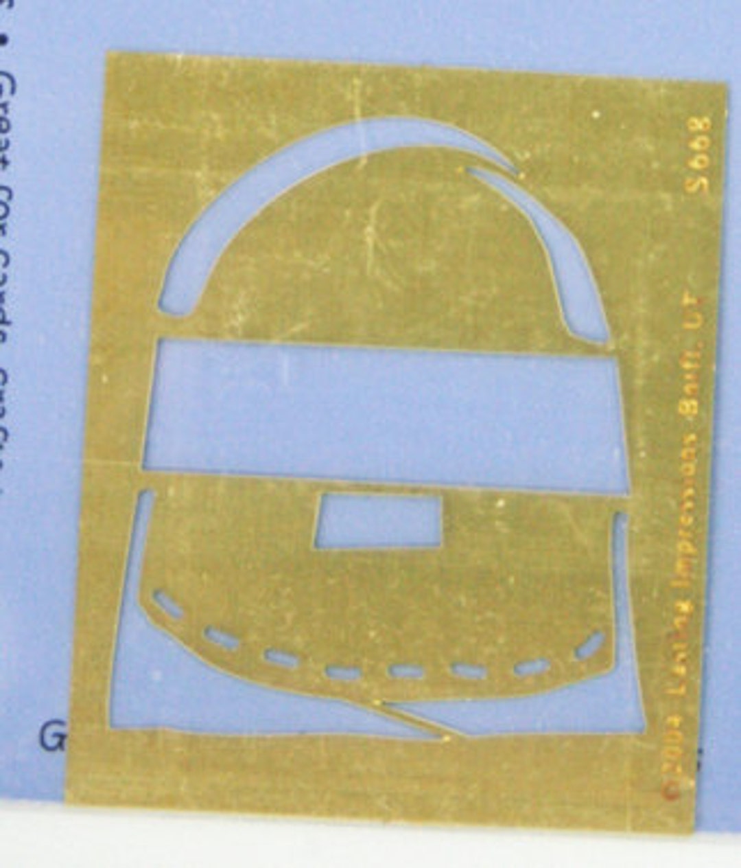 S668 Purse Brass Template for Dry Embossing and Stenciling by Lasting ...