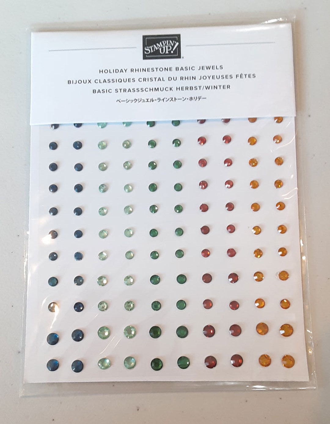 Holiday Rhinestone Basic Jewels With Adhesive Retired From Stampin Up ...