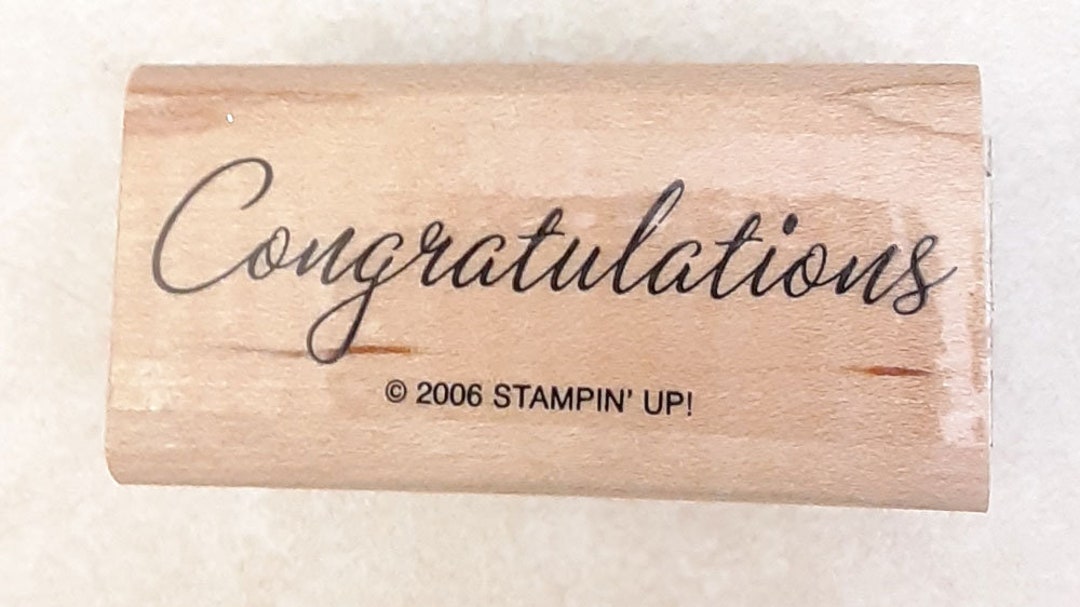 Congratulations Rubber Stamp Retired From Stampin Up - Etsy