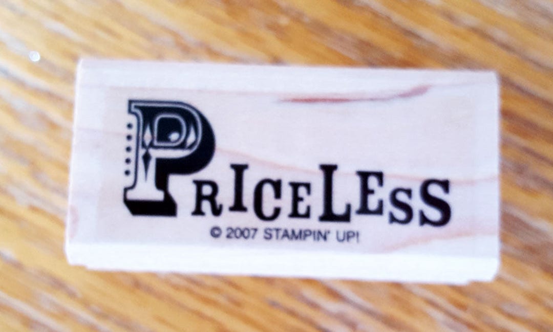 Priceless Rubber Stamp Retired From Stampin Up - Etsy