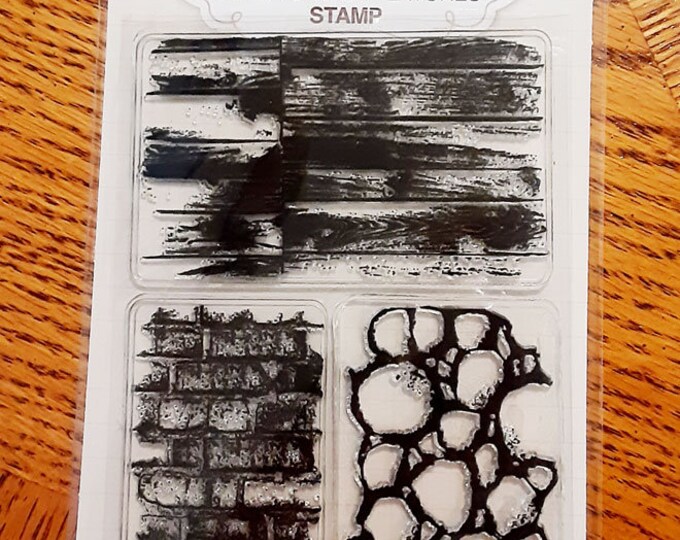 Wall to Wall Textures Rubber Stamp Set From Bo Bunny - Etsy