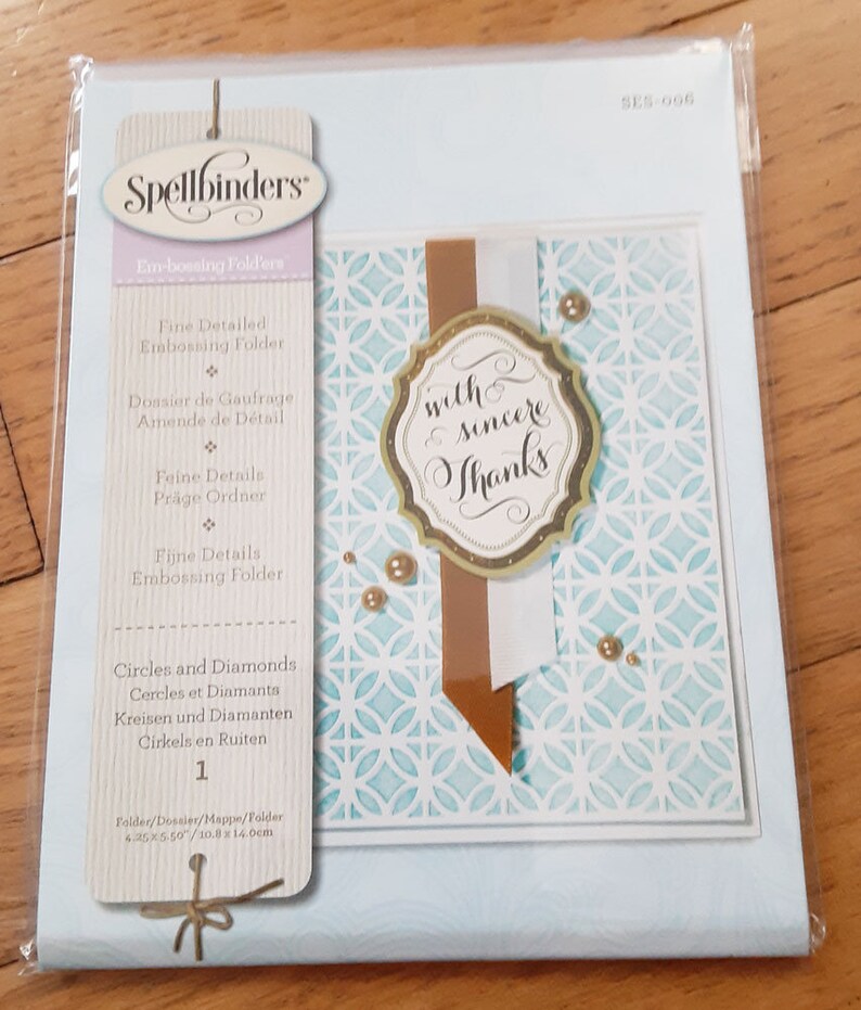 Circles and Diamonds Embossing Folder From Spellbinders - Etsy