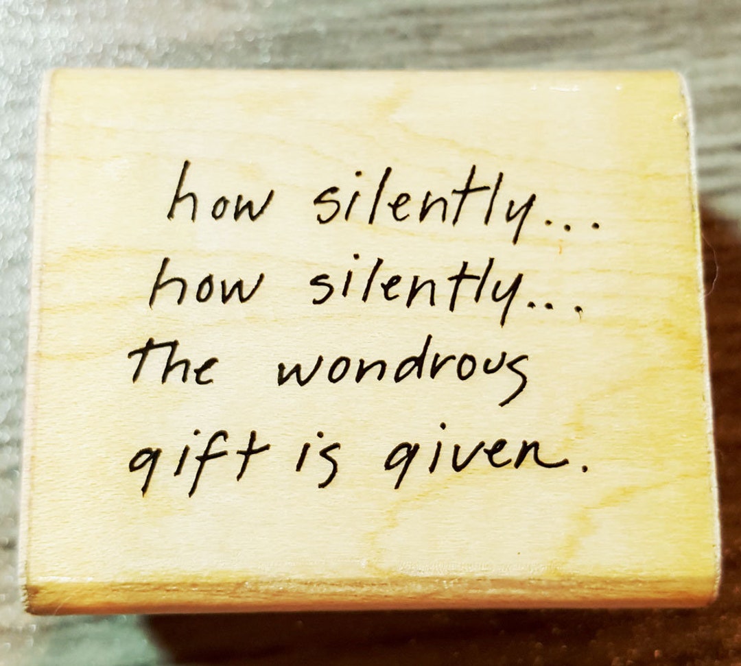 How Silently, How Silently Rubber Stamp From JRL Design Co - Etsy