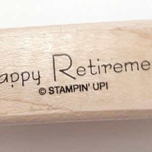 Happy Retirement Rubber Stamp Retired From Stampin Up - Etsy