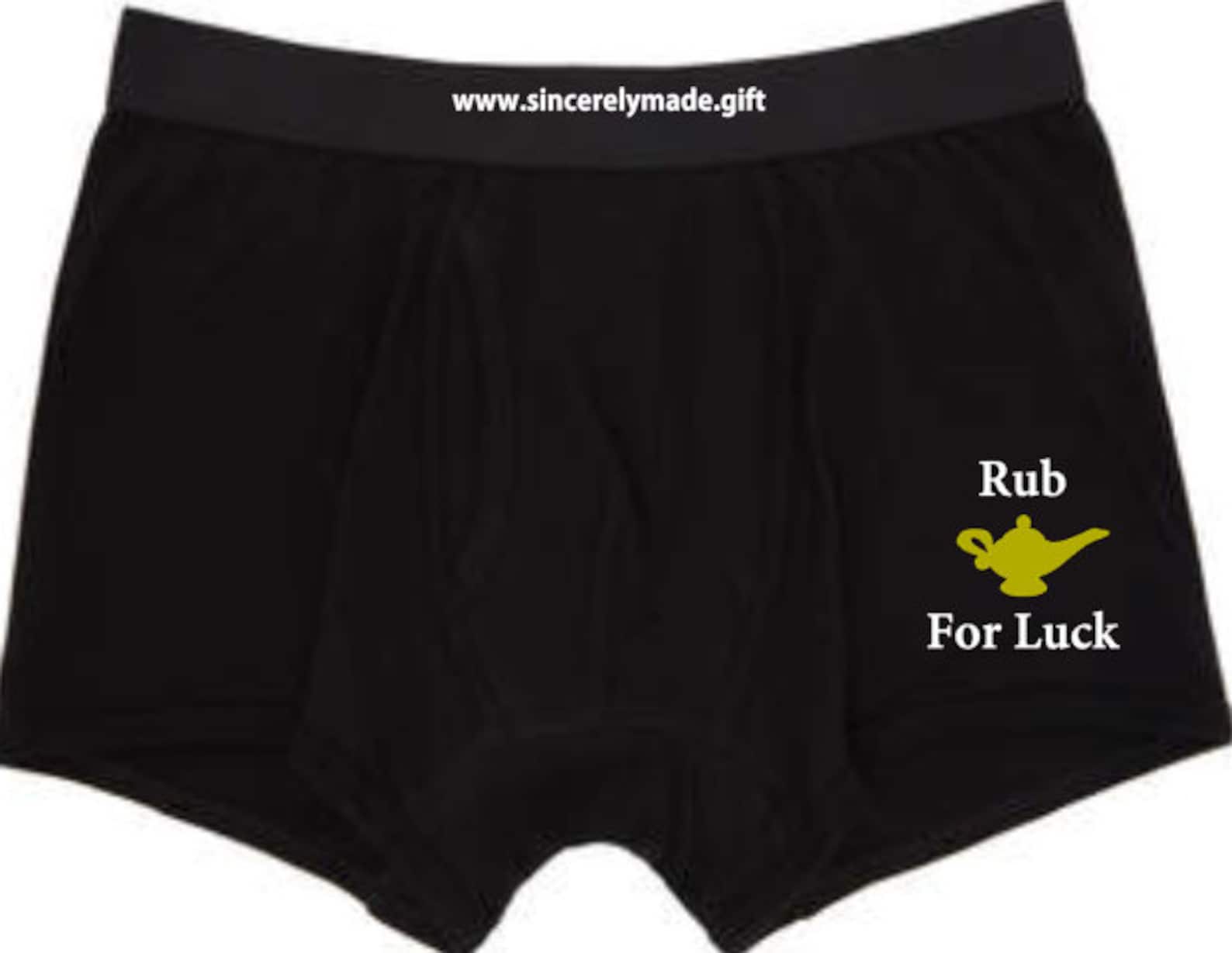 Rub for Luck Boxers Boyfriend Husband Funny Boxer Briefs | Etsy