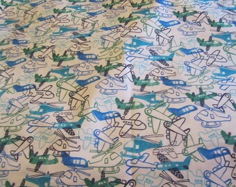Airplane Fabric Vintage Airplane Collection by Taranealart - Etsy