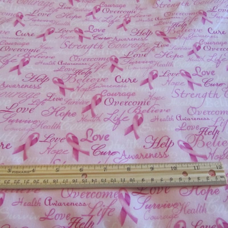 Breast Cancer Fabric - Etsy