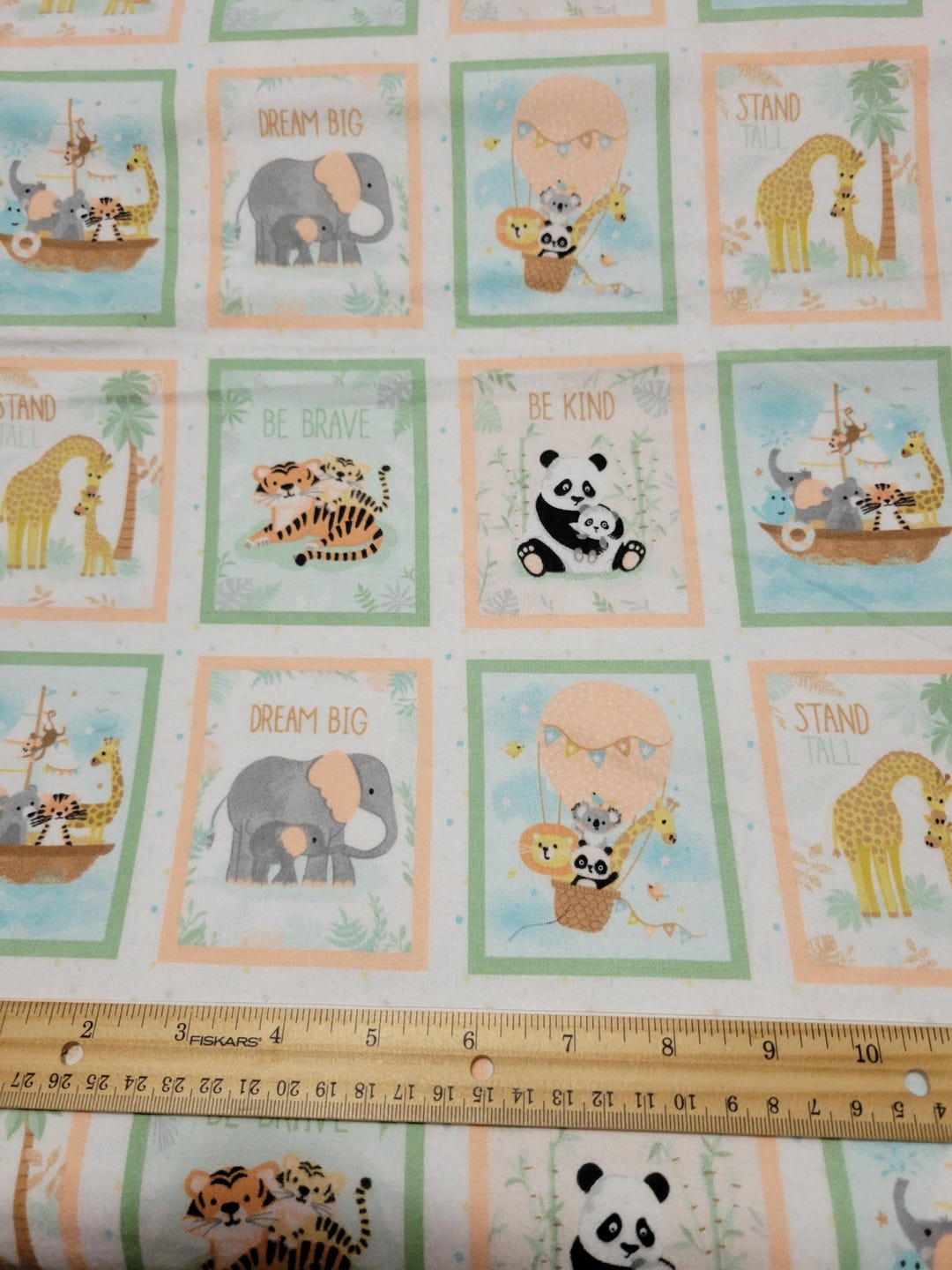3 Wishes Tiny Tots Jungle Animal Flannel Fabric by the Yard - Etsy