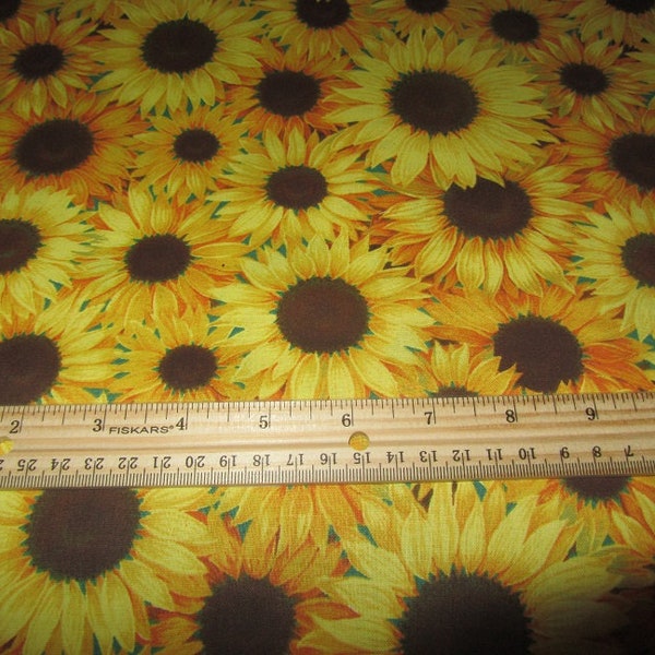 Sunflower Cotton Fabric - Etsy